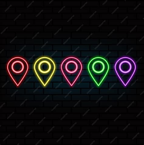 Premium Vector Pin Neon Style Icon Simple Thin Line Outline Of Web