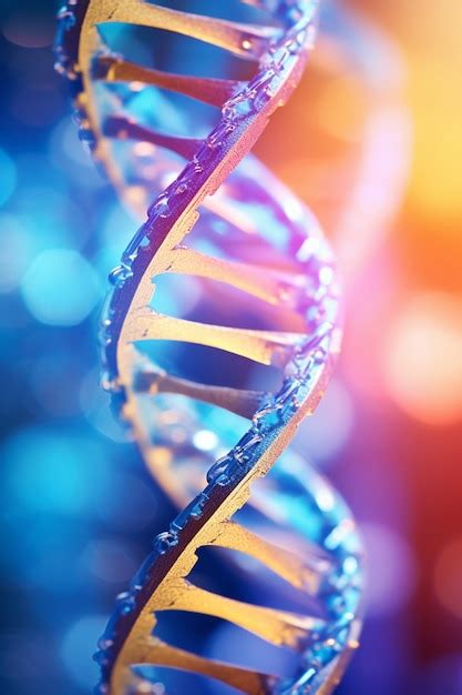 Premium Photo Double Helix Structure Of Abstract Dna Modelaigenerative Ai