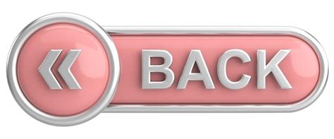 Premium Photo Previous Button Back Button 3d Illustration