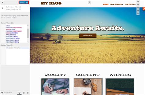 How To Use The Custom CSS Editor