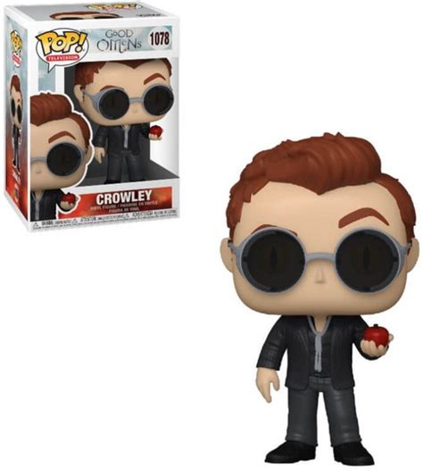 Funko Good Omens Pop Television Crowley Vinyl Figure 1078 With Apple