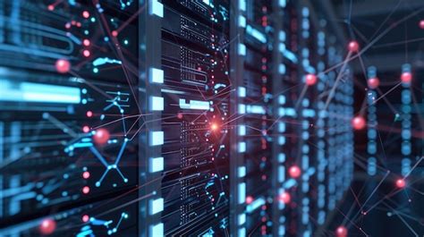 Premium Photo Animated Server Racks With A Circuit Board Pattern And
