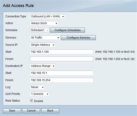 Access Rules Configuration On RV215W Cisco
