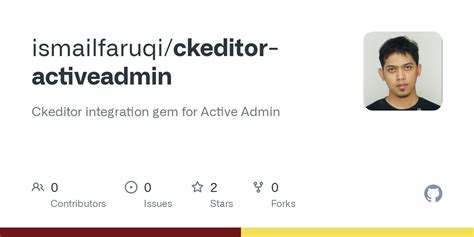Github Ismailfaruqickeditor Activeadmin Ckeditor Integration Gem