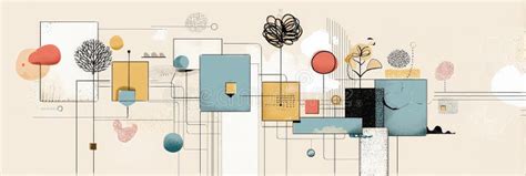 Complex Mind Map Connecting Abstract Concepts And Ideas Stock