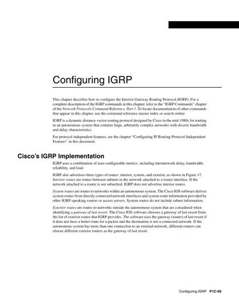 Configuring Igrp The Cisco Learning Network