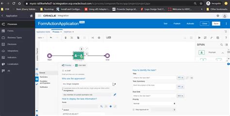 Task Actions In Email Notification In Oracle Process Cloud Service By Ankur Jain Paas