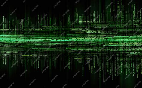 Premium Photo Matrix Code Lines Digital Pattern Technology Background