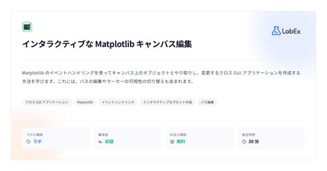 インタラクティブな Matplotlib キャンバス編集 Labex
