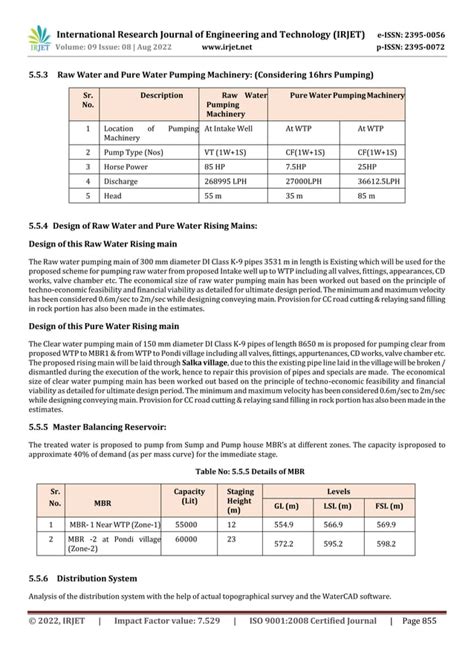 Design Of Multi Village Water Supply System Pdf