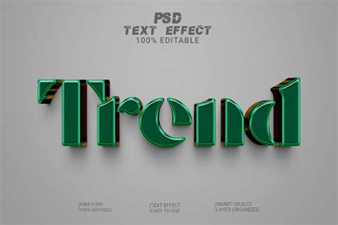 Trend Font Style Text Effect Photoshop PREMIUM PSD File
