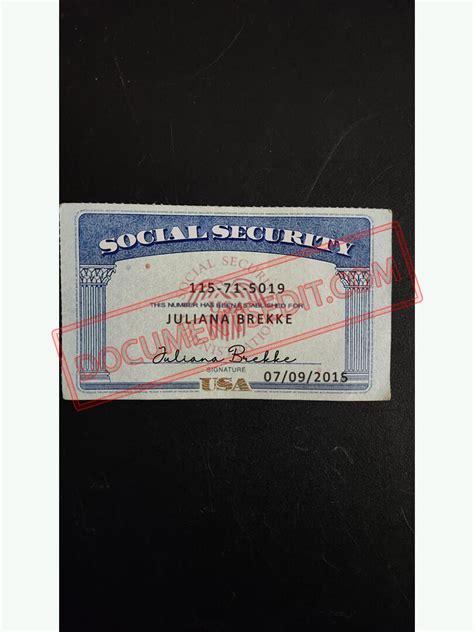 Social Security Card Template 64 Documents Edit