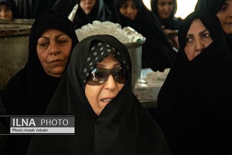 تصاویری از فرزندان مرحوم اکبر هاشمی رفسنجانی در مراسم تشییع عمویشان