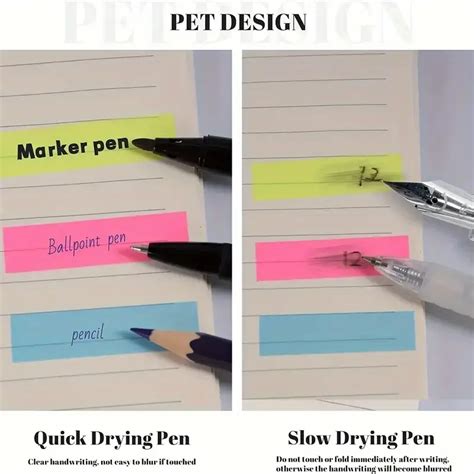 접착 탭이 있는 다채로운 색인 카드 정리 공부 및 알림에 적합 책 탭 접착 탭 및 페이지 탭 포함 Temu Republic Of Korea