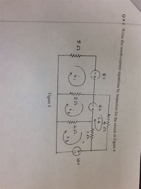 Solved Write The Mesh Current Equations By Inspection For Chegg
