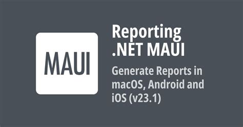 Devexpress Reporting And Net Maui — Generate And Export Report