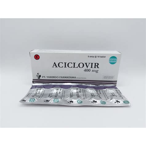 Jual Acyclovir 400mg 1 Strip 10 Tablet Shopee Indonesia
