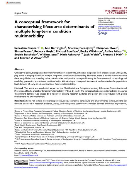 Pdf A Conceptual Framework For Characterising Lifecourse Determinants