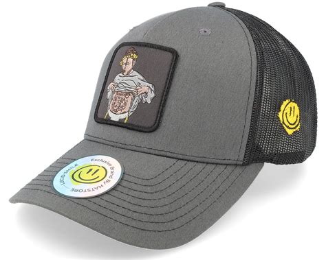 Flexing Abs Patch Charcoalblack Trucker Lucid Smile