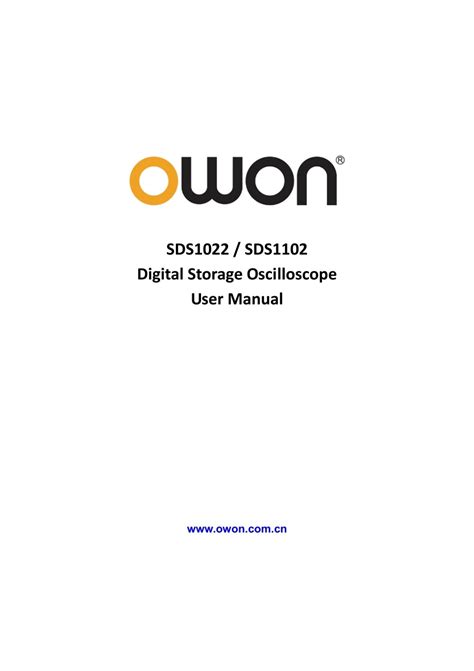 Owon Sds1000 Series User Manual