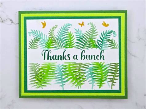 The Crafters Workshop A2 Card 4 Part Layered Stencils Fern Banner