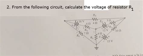 Solved From The Following Circuit Calculate The Voltage Chegg