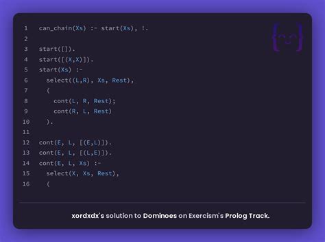 Xordxdxs Solution For Dominoes In Prolog On Exercism