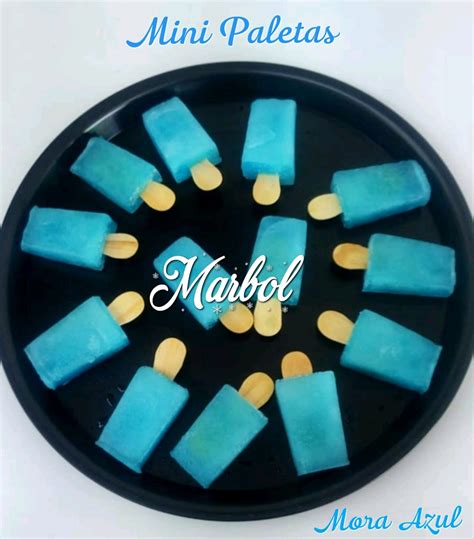 Marbol Postres Mini Paletas De Mora Azul 😊👌