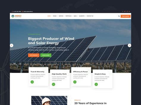 Energy Wind And Solar Energy Html5 Template By Chitrakoot Web On Dribbble