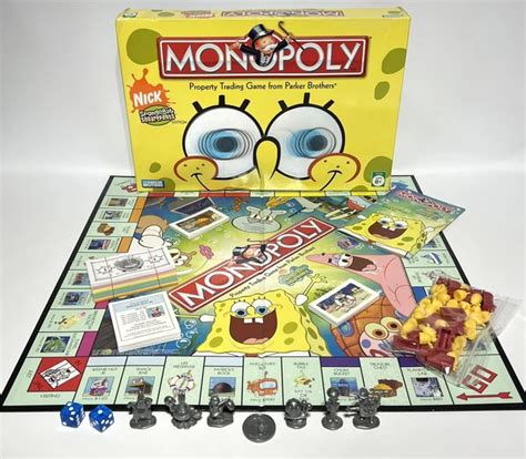 Spongebob Squarepants Monopoly Board Game 2005 100 Complete