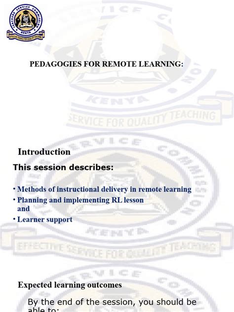 Pedagogies Of Remote Learning Instructional Methods Pdf Distance