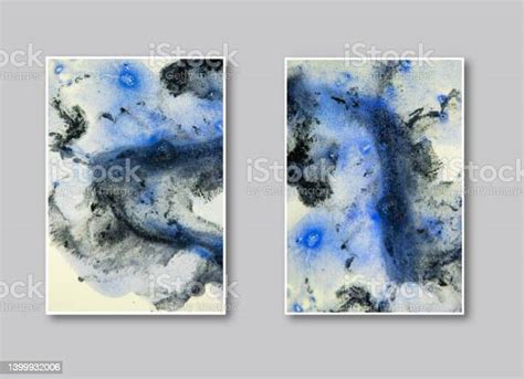 추상적인 다채로운 수채화 배너 세트 디자인 손으로 그린 추상 페인트 브러쉬 선 세트 수채화 요소 배너 인사말 카드 또는 초대장 템플릿 0명에 대한 스톡 벡터 아트 및 기타