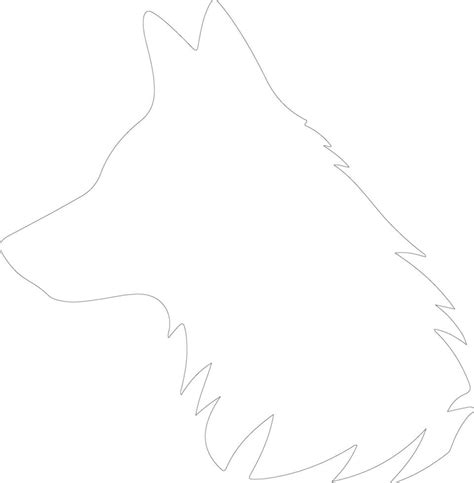 Red Wolf Outline Silhouette 38485173 Vector Art At Vecteezy