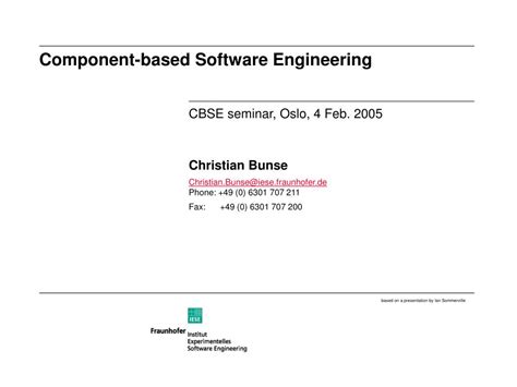 PPT Component Based Software Engineering PowerPoint Presentation Free Download ID