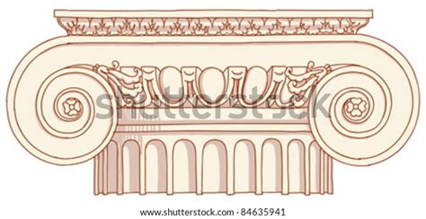 Hand Draw Sketch Ionic Column Based Stock Vector Royalty Free Shutterstock