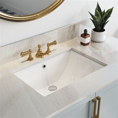 Horow 23 6 X 15 7 Rectangular Vitreous China Undermount Bathroom Sink
