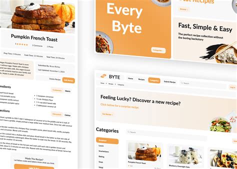 Byte Recipes Mock Up Figma