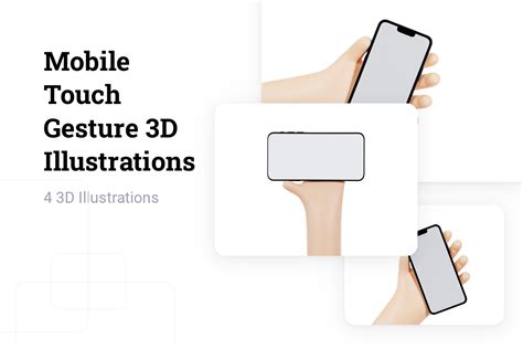 Premium Mobile Touch Gesture 3d Illustration Pack From Sign And Symbols 3d Illustrations