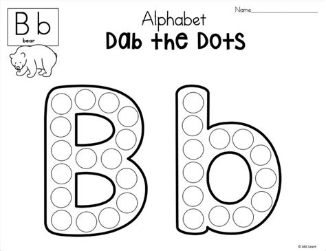 Dab The Alphabet Worksheets Letter B Made By Teachers Alphabet Worksheets Dot Worksheets