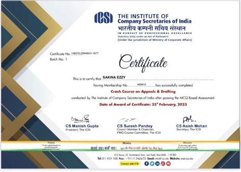 Sakina Ezzy Zaidy On Linkedin Completed A Certificate Course On Appeals And Drafting At The