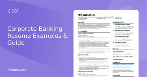 10 Corporate Banking Resume Examples And Guide For 2026