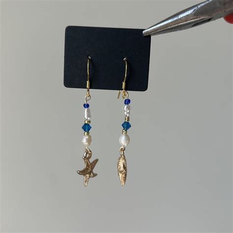 Blue Jae Pearl Earring 🌊🐚 Gold Stainless Steel Depop