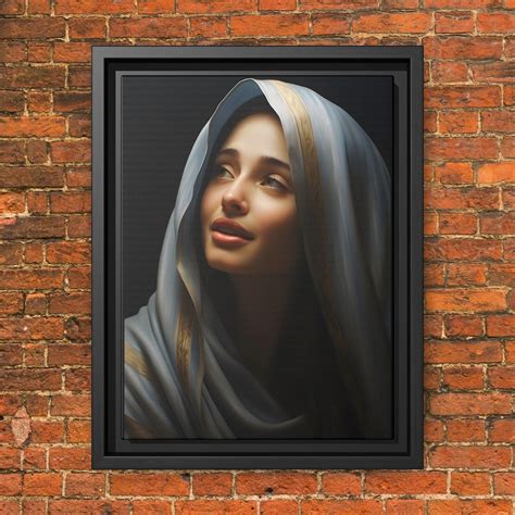 Blessed Virgin Mary Wall Art Modern Eco Friendly Frame And Canvas