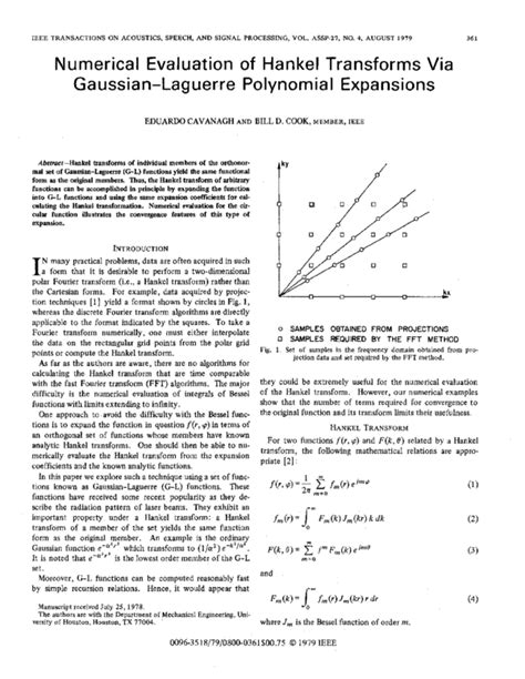 Pdf Numerical Evaluation Of Hankel Transforms Via Gaussian Laguerre