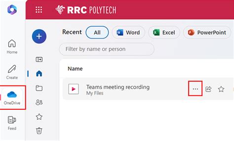 Recording In Onedrive Rrc Polytech Information Technology Solutions