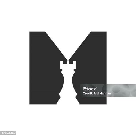 편지 M 체스 게임 로고 디자인 벡터 템플릿 체스 로고 유형 기호 개념에 대한 스톡 벡터 아트 및 기타 이미지 개념 경쟁