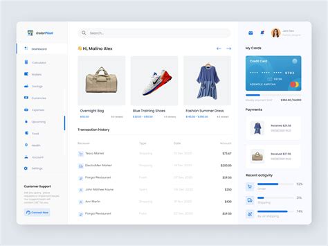 ecommerce admin dashboard panel design