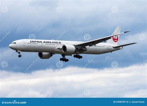 Japan Airlines Passenger Plane At Airport Schedule Flight Travel