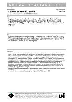 CEI UNI EN ISO IEC 25063