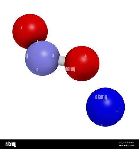 Sodium Nitrite Chemical Structure Used As Drug Food Additive E250 Etc 3d Rendering Stock